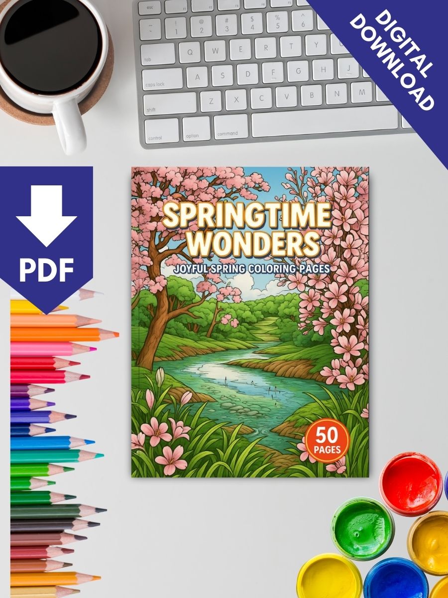 Springtime Wonders – 50 Joyful Coloring Pages | Coloring Page Store