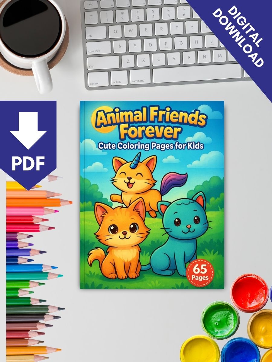 Animal Friends Forever – 65 Cute Coloring Pages for Kids | Coloring ...