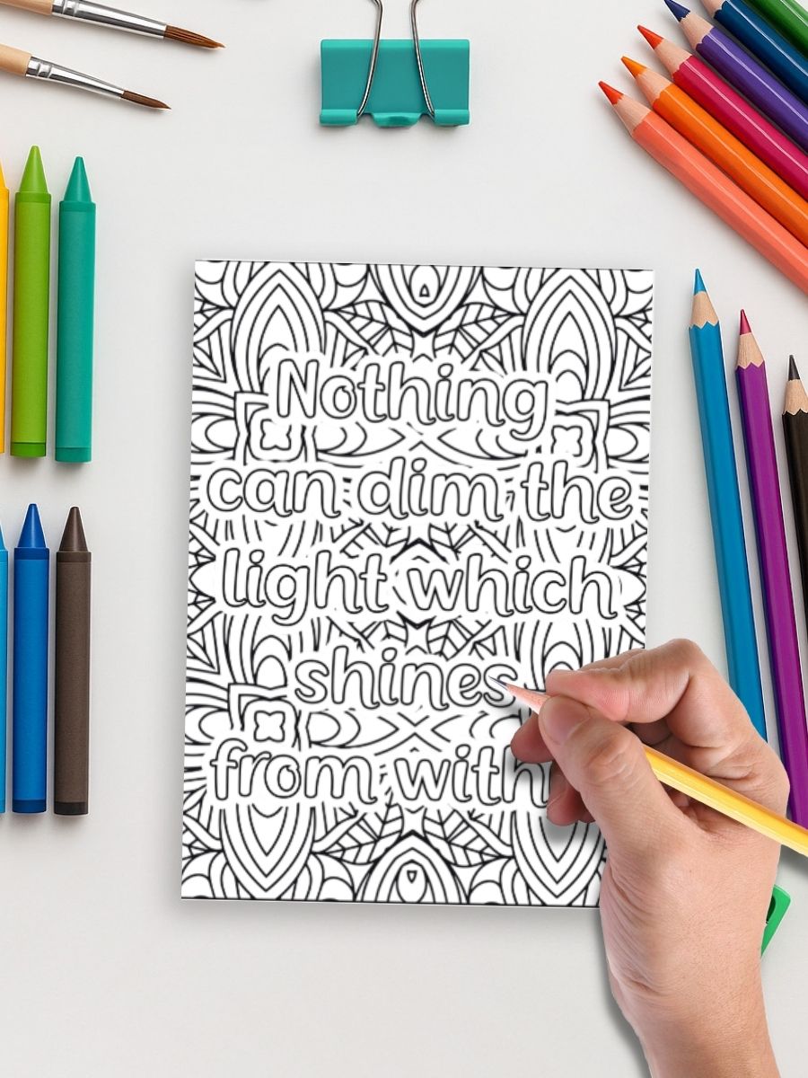 Motivational Mandalas – 25 Empowering Quote Designs | Coloring Page Store