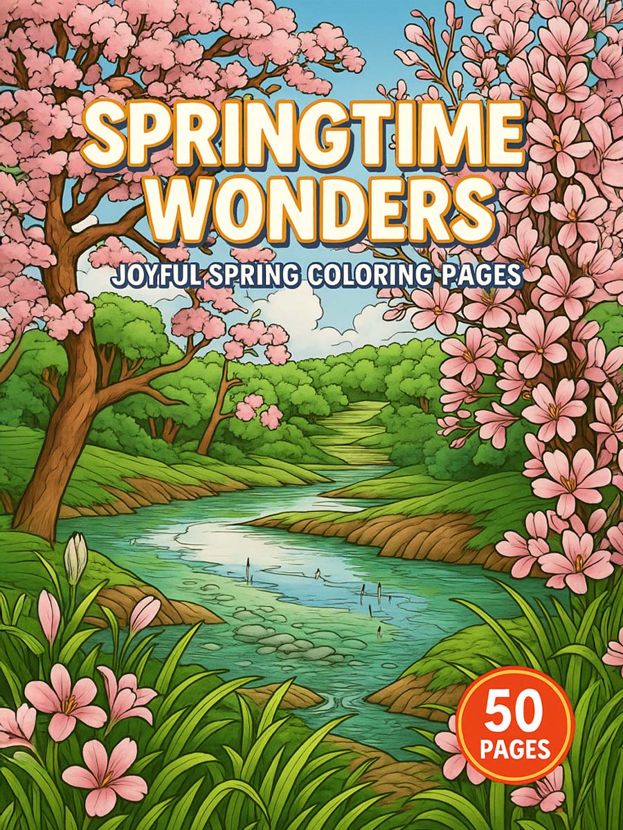 Springtime Wonders – 50 Joyful Coloring Pages | Coloring Page Store